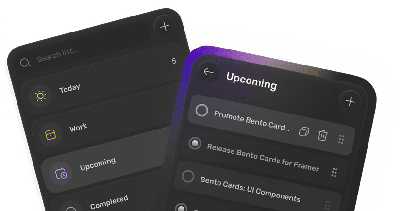 Bento Cards: Landing