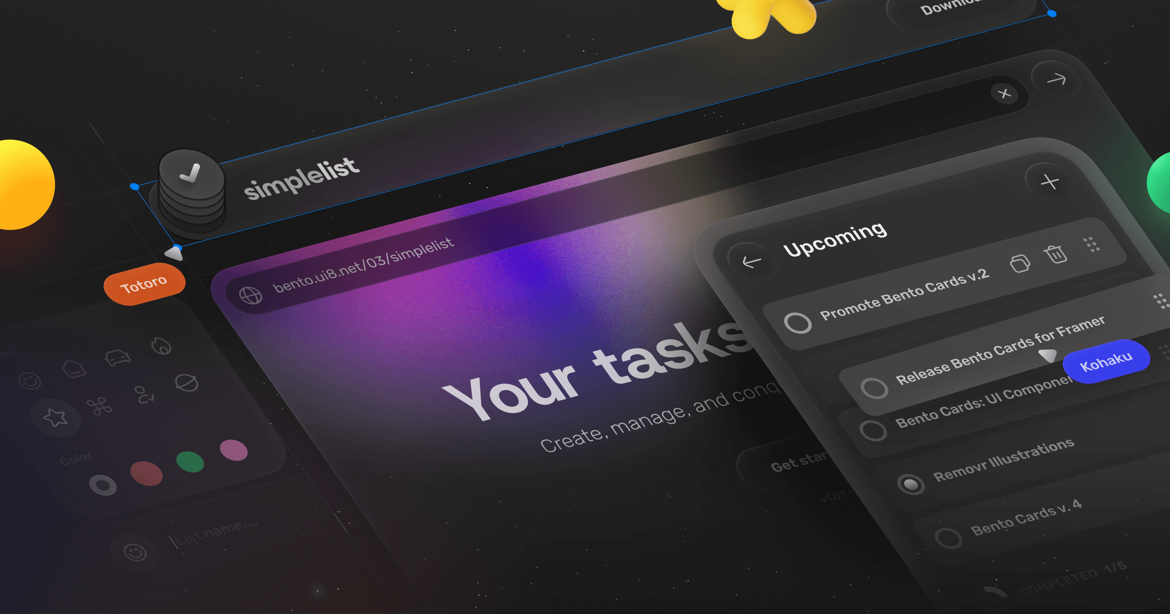 Bento Cards: Landing