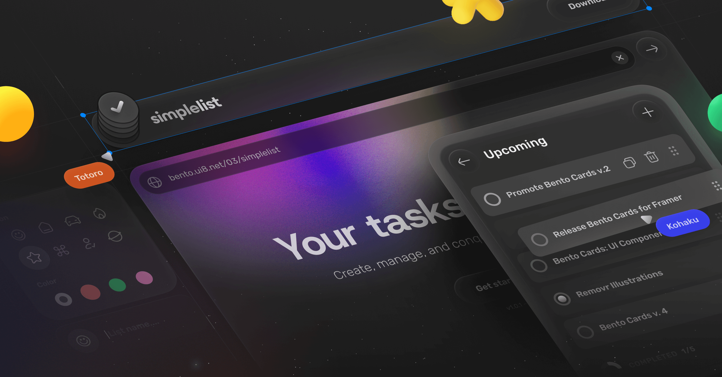 Bento Cards: Landing